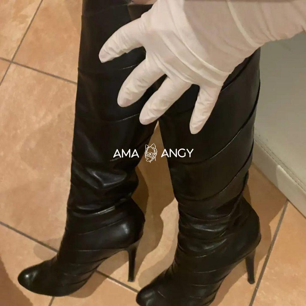 Botas piel Usadas con tacon – Ama Angy Valencia